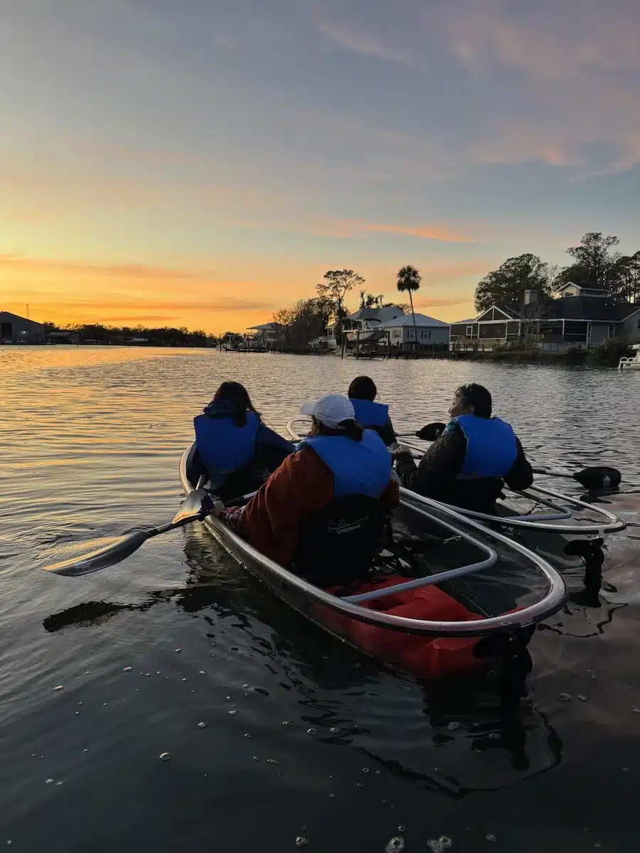 Sunset Glow Kayak Tour | Clear Kayak Manatee Tour